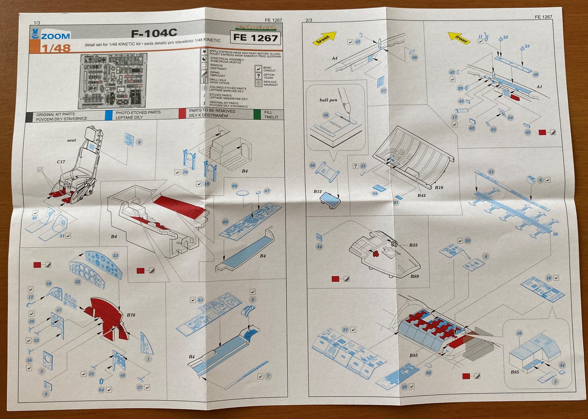 F-104C Cockpit Fotoätzteilesatz – IPMS Deutschland