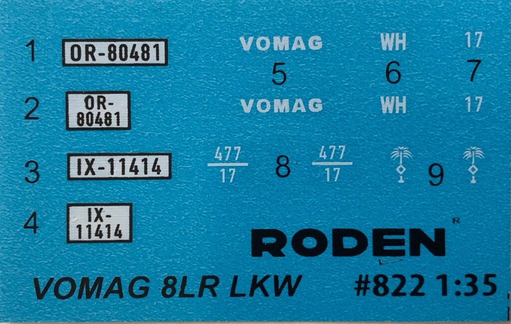 VOMAG 8LR Lkw – IPMS Deutschland