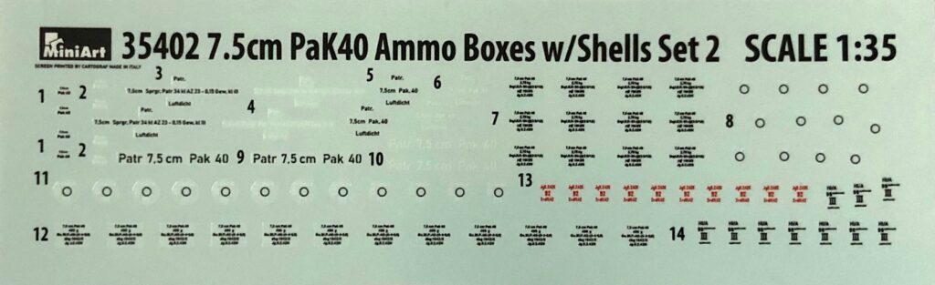 7,5cm Pak 40 Ammo Boxes with Shells Set 2 – IPMS Deutschland